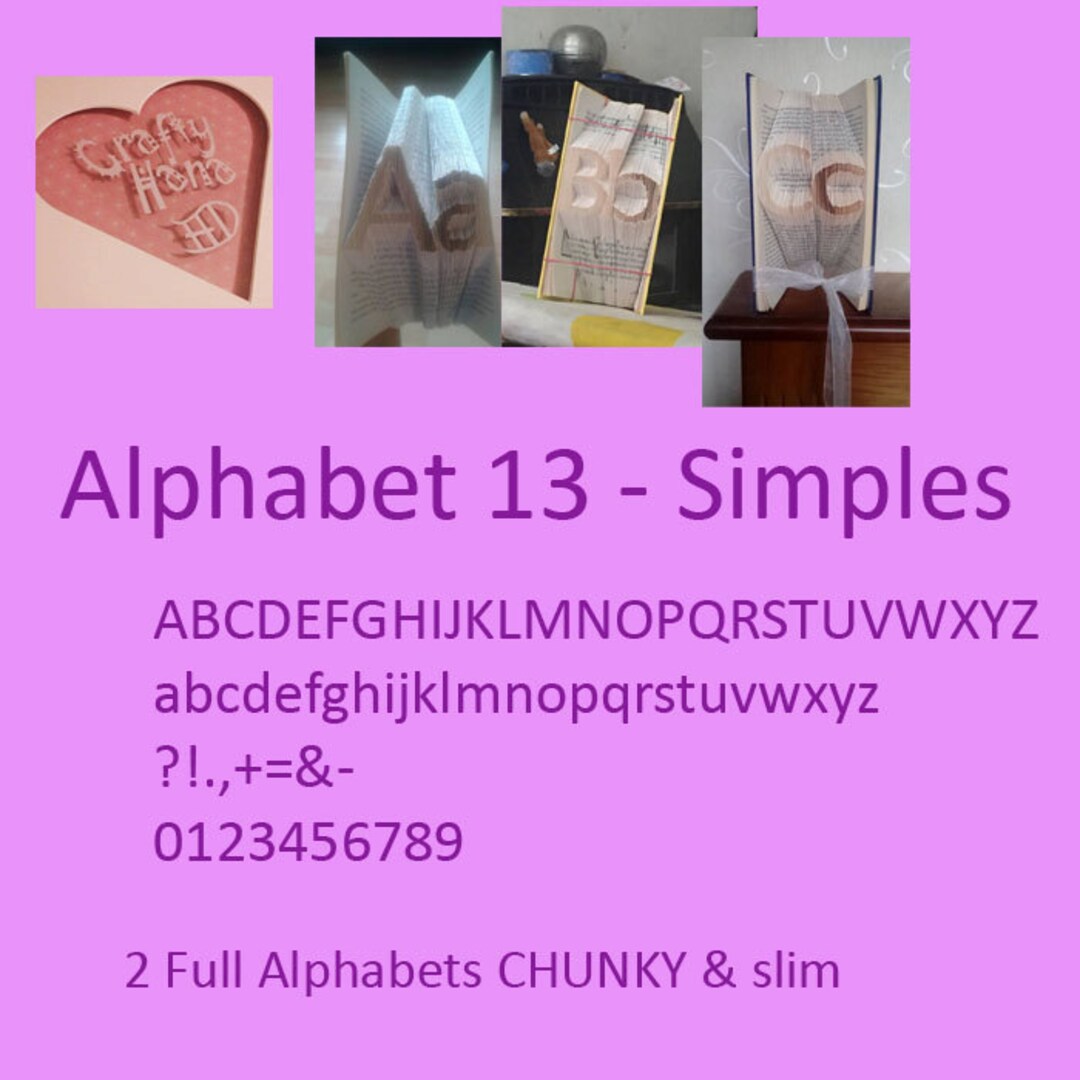 Book Folding Pattern Alphabet 13 Simples 2 Alphabets - Etsy