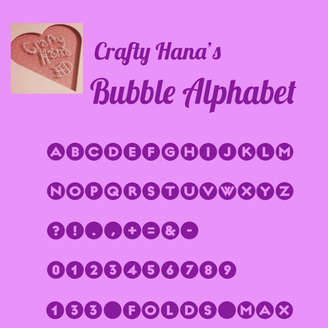 Book Folding Pattern - Bubble Alphabet - Measure Mark & Fold - Instant ...