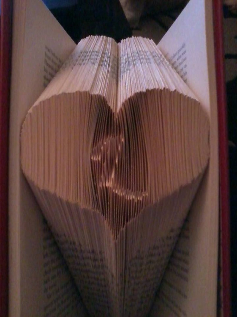 Book Folding Pattern Inverted Heart Alphabet Each pattern | Etsy