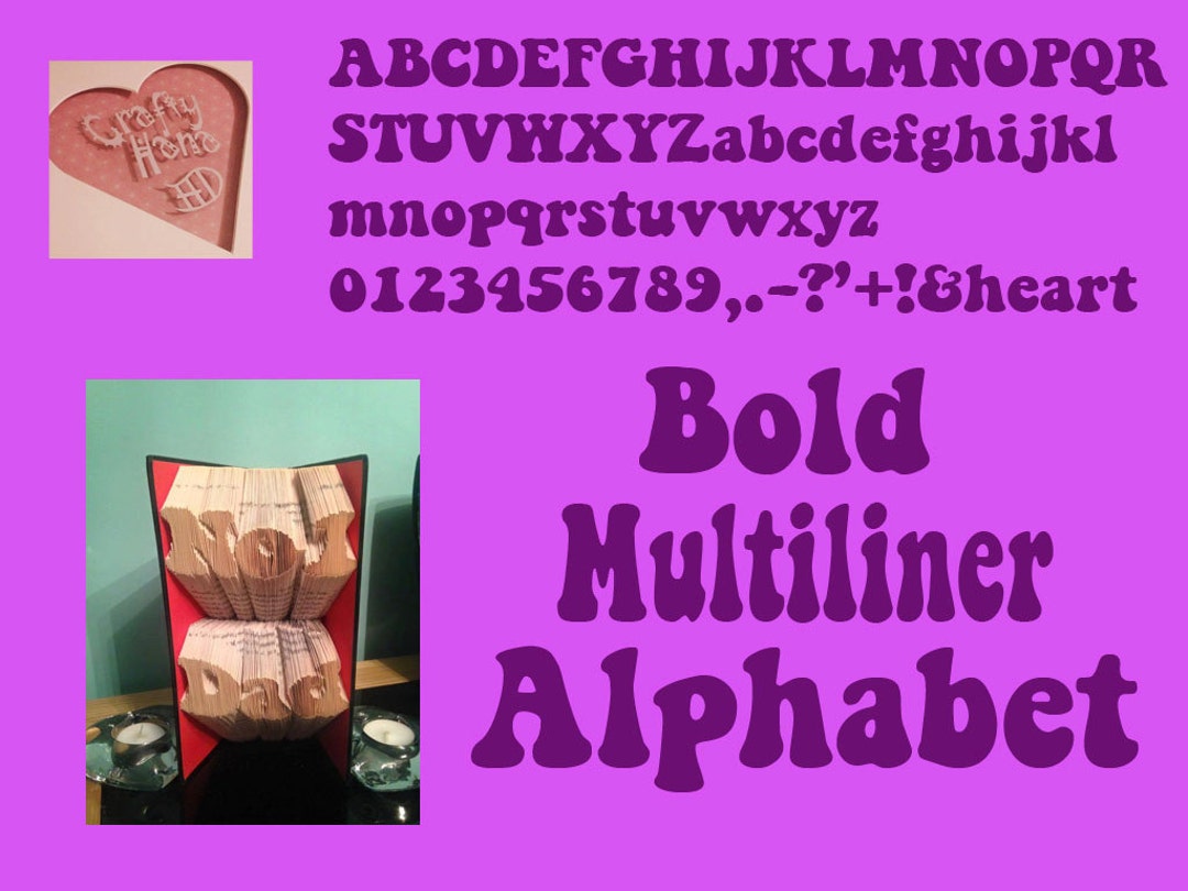 Book Folding Pattern Multi Liner Alphabet - Bold Alphabet-make Your Own ...