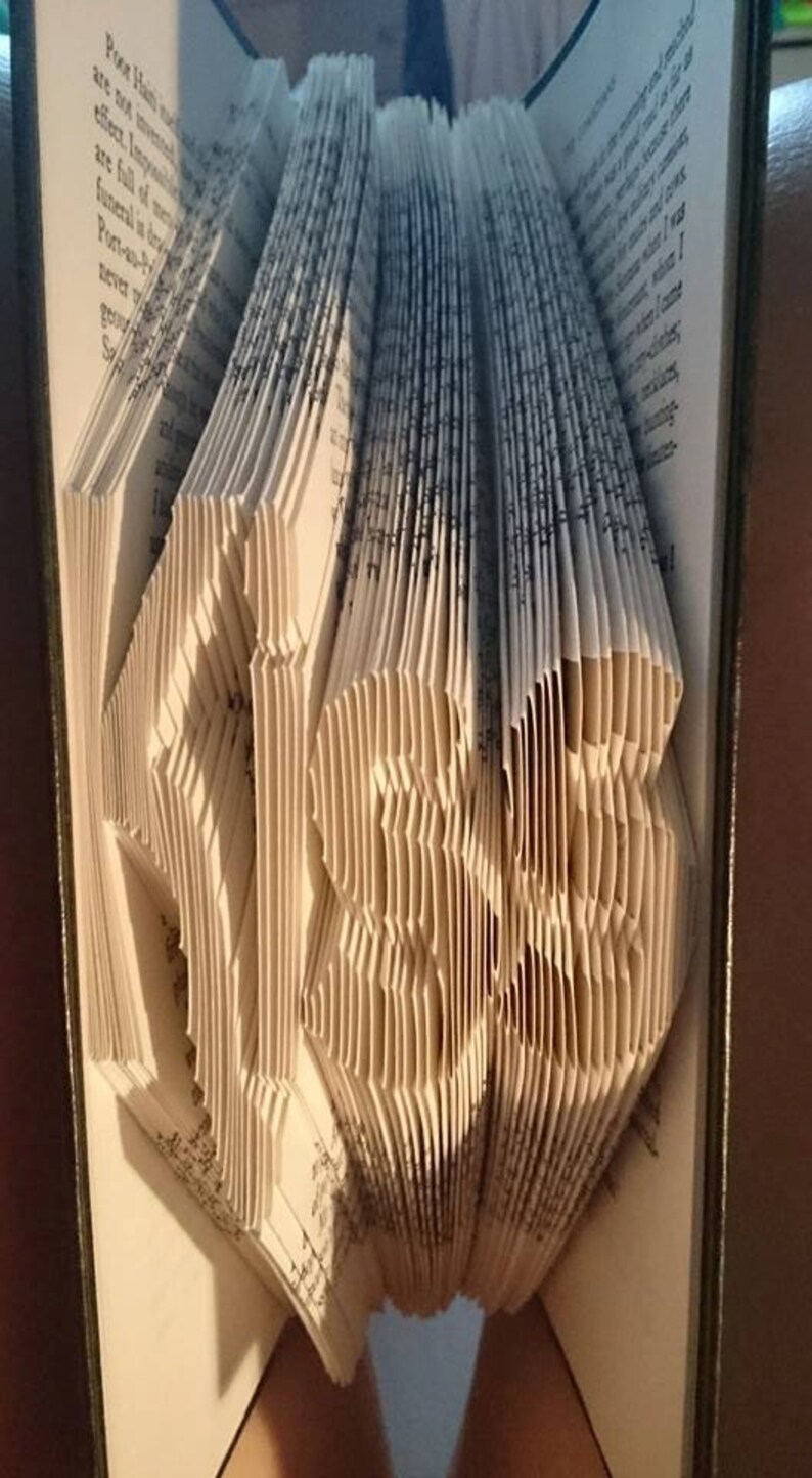 Book Folding Pattern Alphabet ALPHABET 8 Funky Slim Medium | Etsy UK