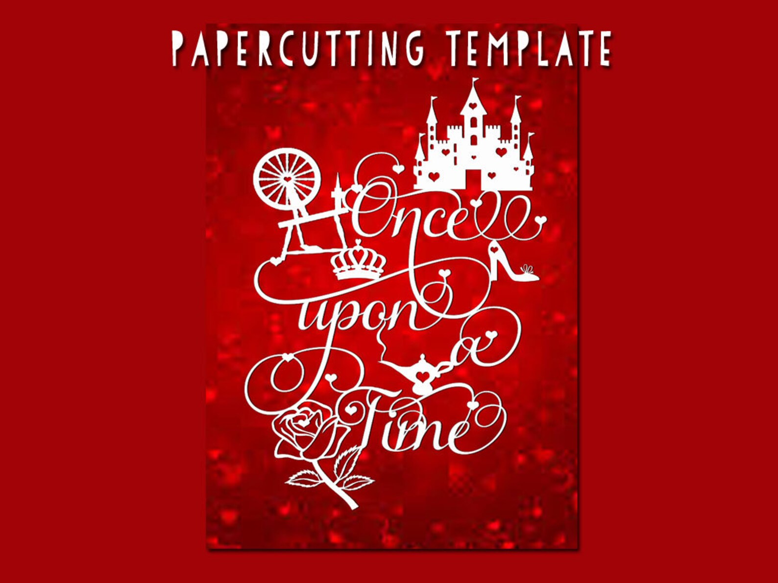 Papercutting Template - Once Upon a Time - JPEG/PDF Files - Handcut or ...