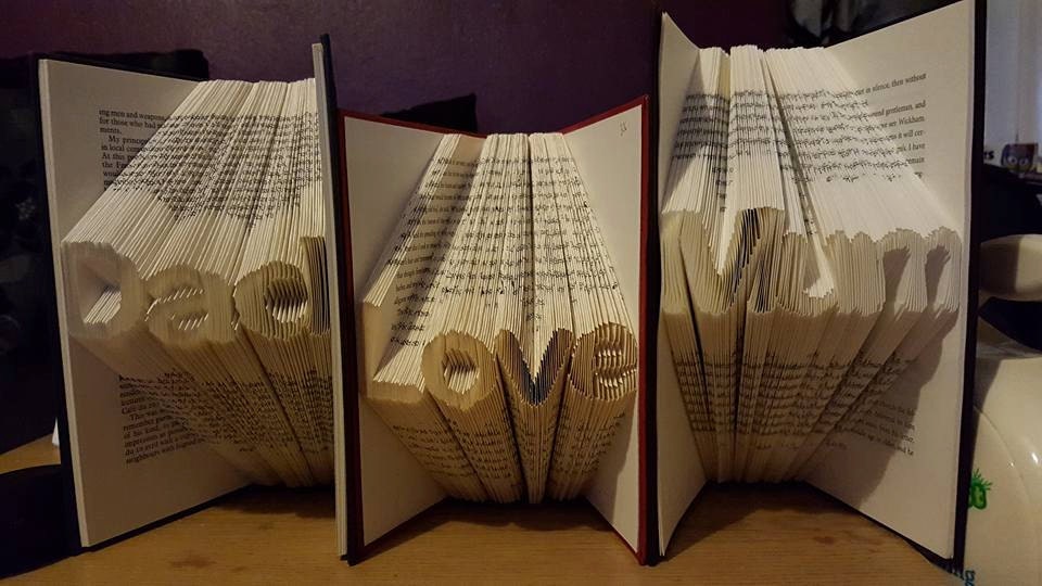 Book Folding Pattern Alphabet 14 Full Multi Line | Etsy