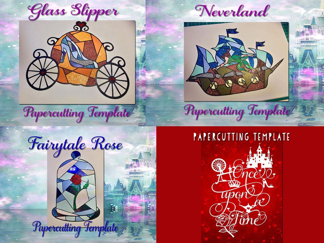 Fairytale Set - 4 Papercutting Templates Including Commercial License ...
