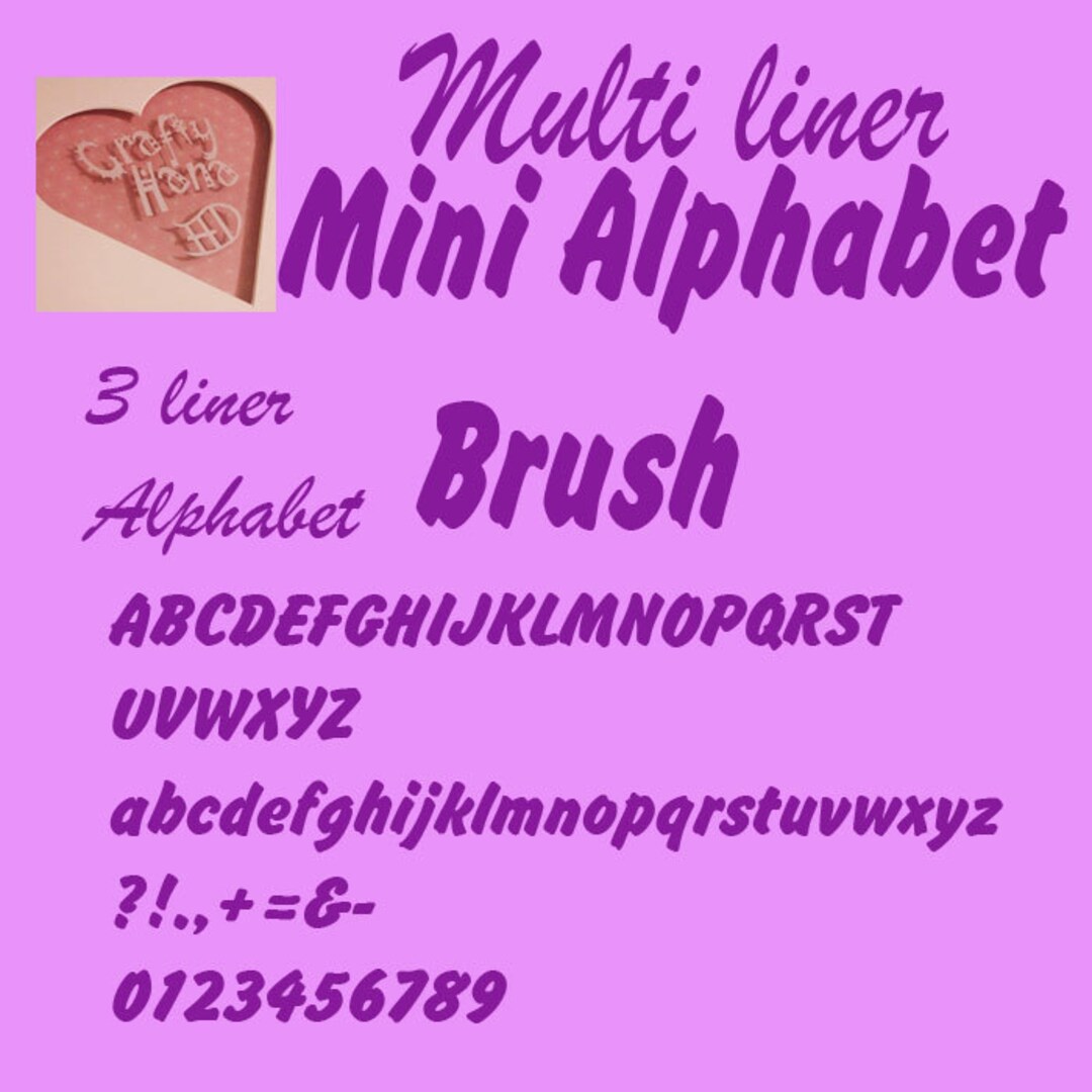 Book Folding Pattern - 3 Liner Multi Mini Alphabet - Brush - PDF ...