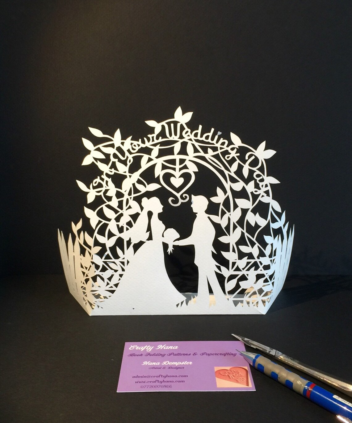 Papercutting Template - on Your Wedding Day - Freestanding Papercut Doe ...