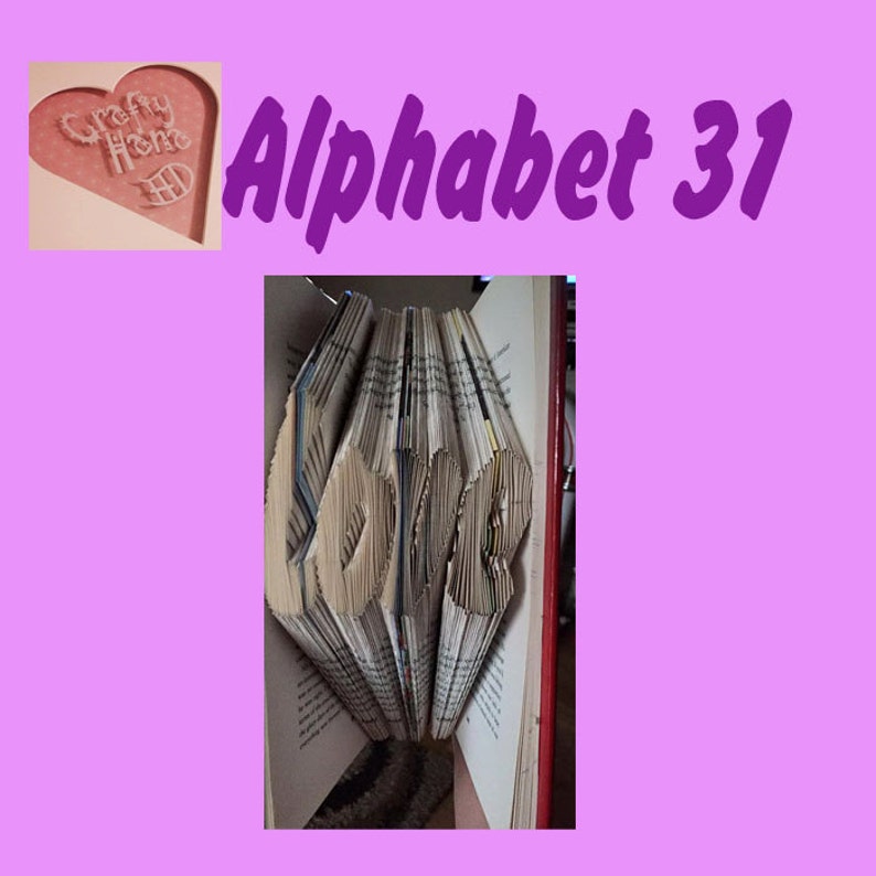 Book Folding Pattern Full Alphabet Bookfolding Pattern | Etsy