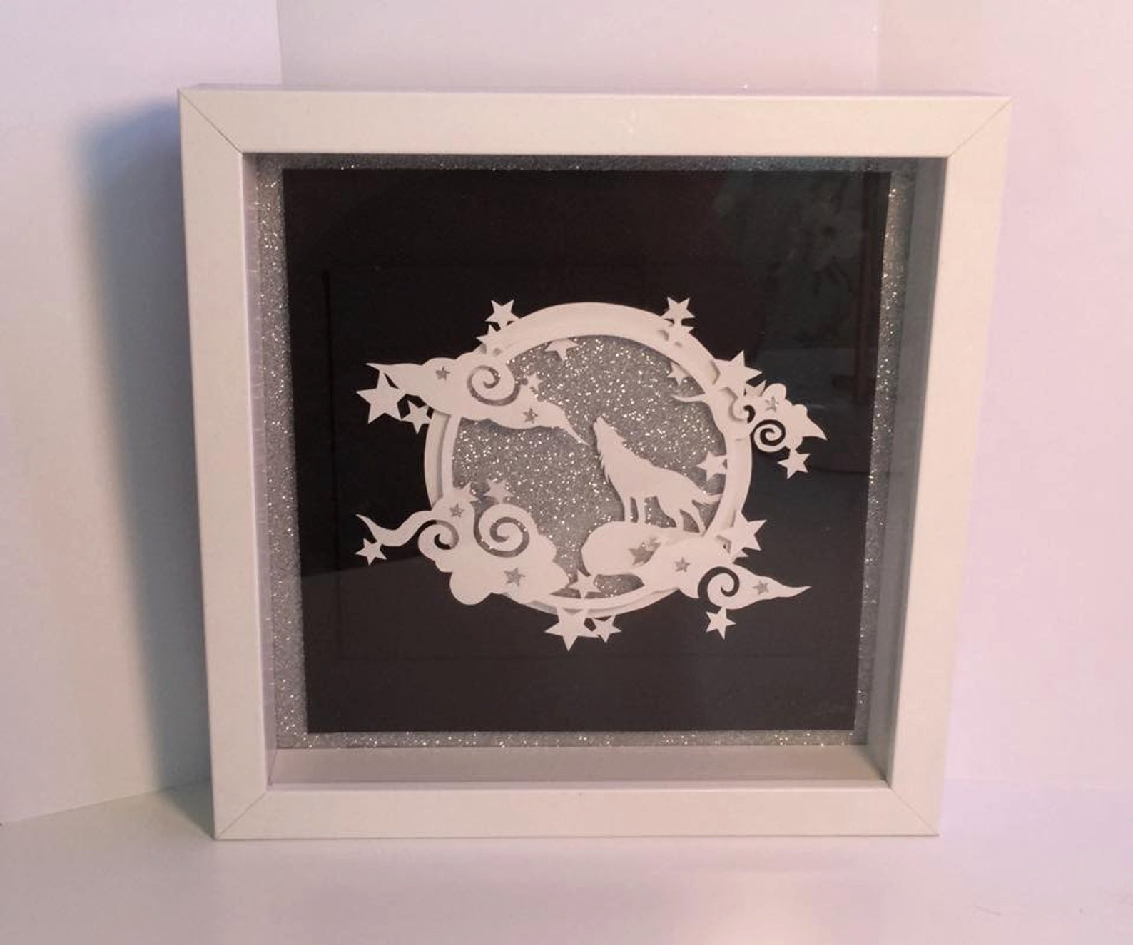 Papercutting Template - Silver Wolf - Cut Your Own - 2 Layered ...