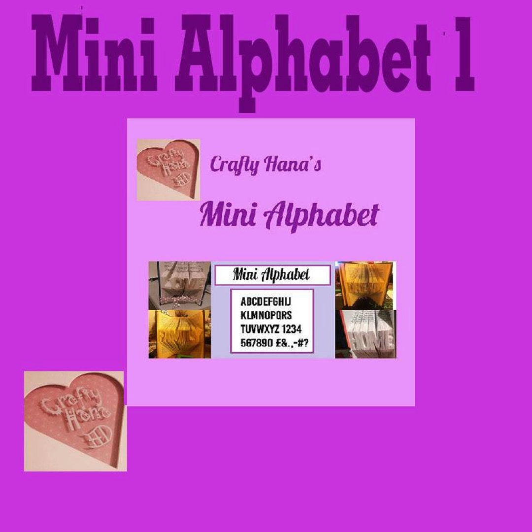 Book Folding Mini Alphabet - Uppercase Letters, Numbers & Symbols - Etsy