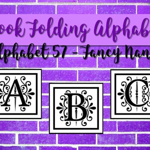 Book Folding Pattern - Alphabet 57 - Fancy Nancy - Full Size ...