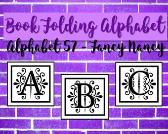 Book Folding Pattern Alphabet ALPHABET 4 Medium Font - Etsy