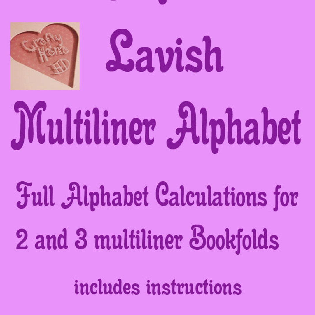 Book Folding Pattern Multi-liner Lavish Alphabet -make Your Own 2 or 3 ...