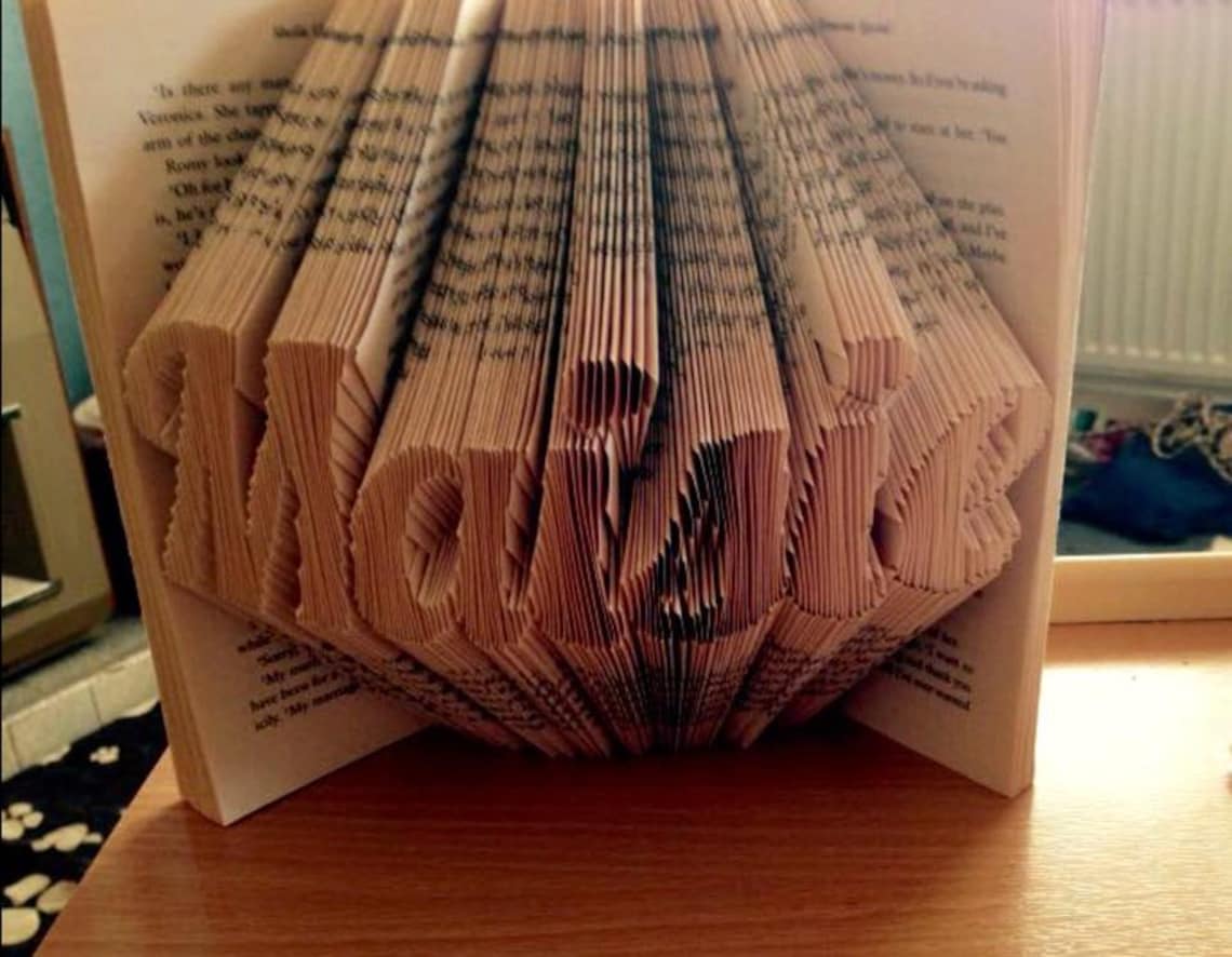 Book Folding Pattern Alphabet ALPHABET 4 Medium Font | Etsy