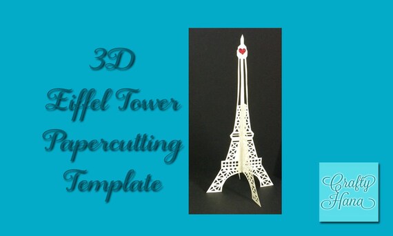 Papercutting Template Eiffel Tower pdf and Jpeg Files | Etsy