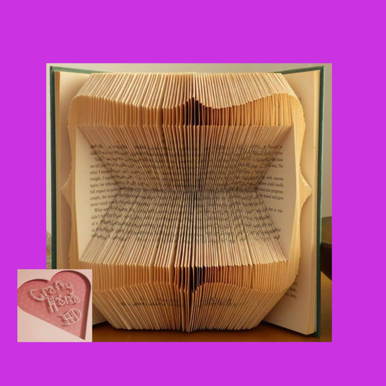 Book Folding Pattern - Photoframe 1 - 239 Folds- Insert Picture Approx ...