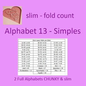 Book Folding Pattern - Alphabet 13 - Simples - 2 Alphabets (chunky ...