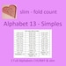 Book Folding Pattern - Alphabet 13 - Simples - 2 Alphabets (chunky ...