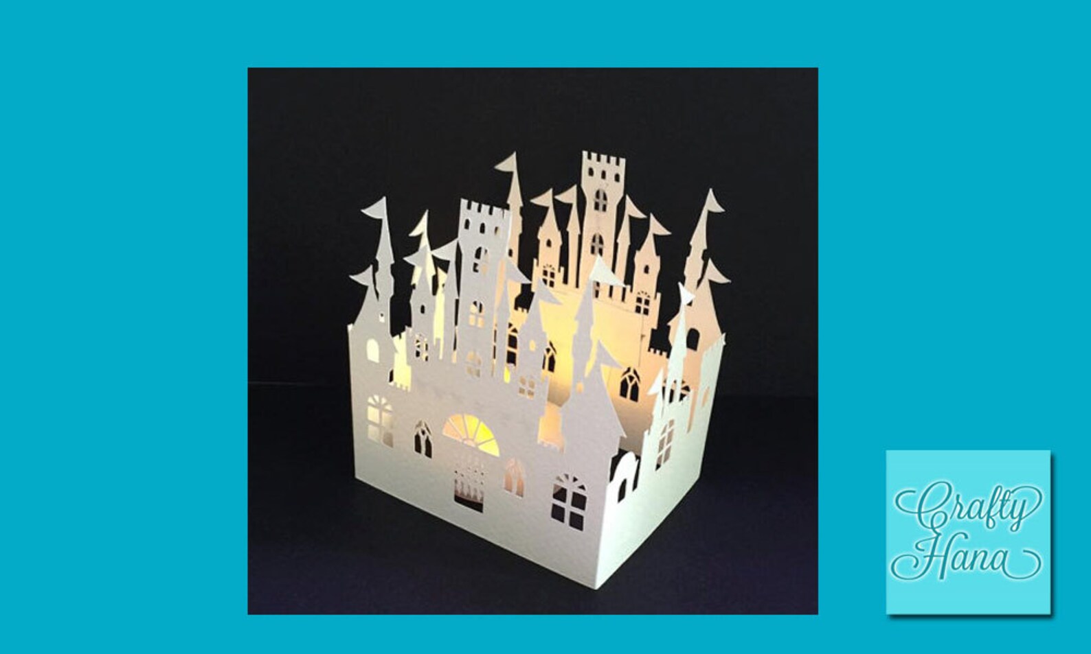 Papercutting Template - 3D Castle - JPEG & PDF - Commercial Rights ...