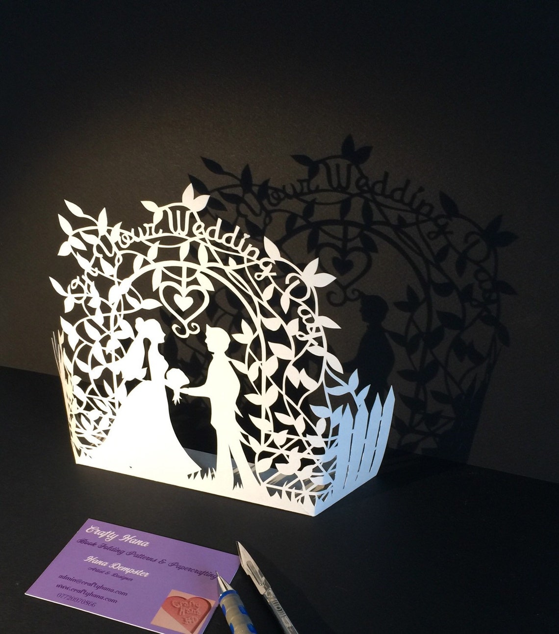 Papercutting Template - on Your Wedding Day - Freestanding Papercut Doe ...