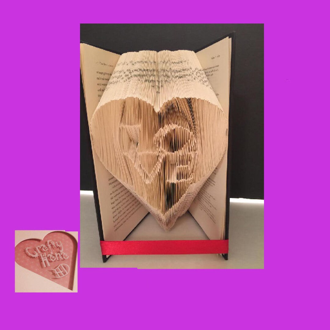Book Folding Pattern - Love in Heart Hearts - 333 Folds - Measure, Mark ...
