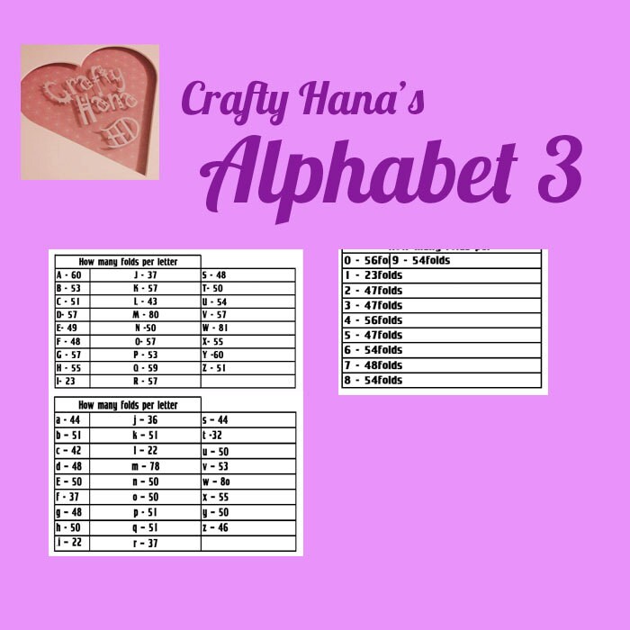 Book Folding Pattern Alphabet ALPHABET 3 Slimmer Less - Etsy