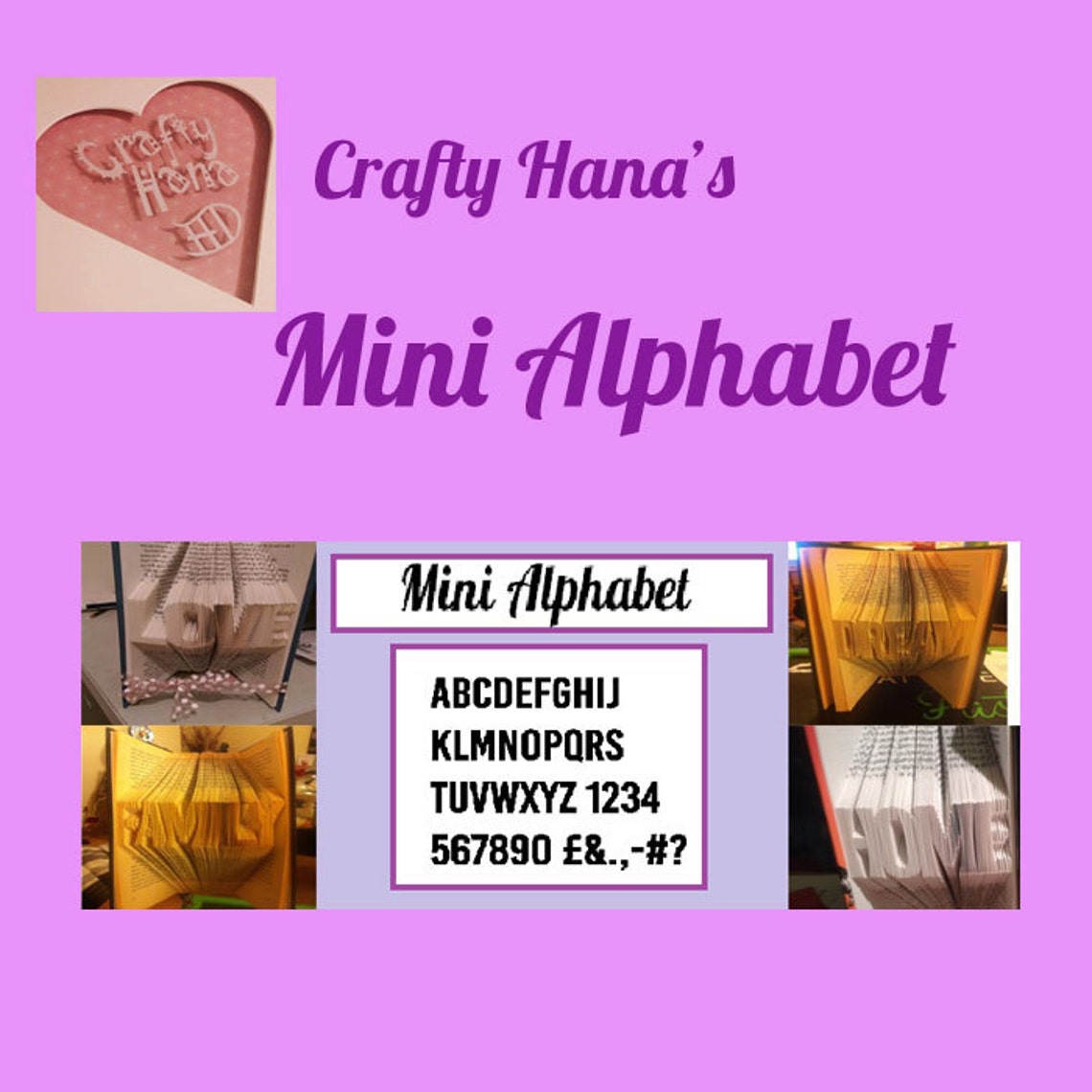Book Folding Mini Alphabet Uppercase Letters Numbers & - Etsy