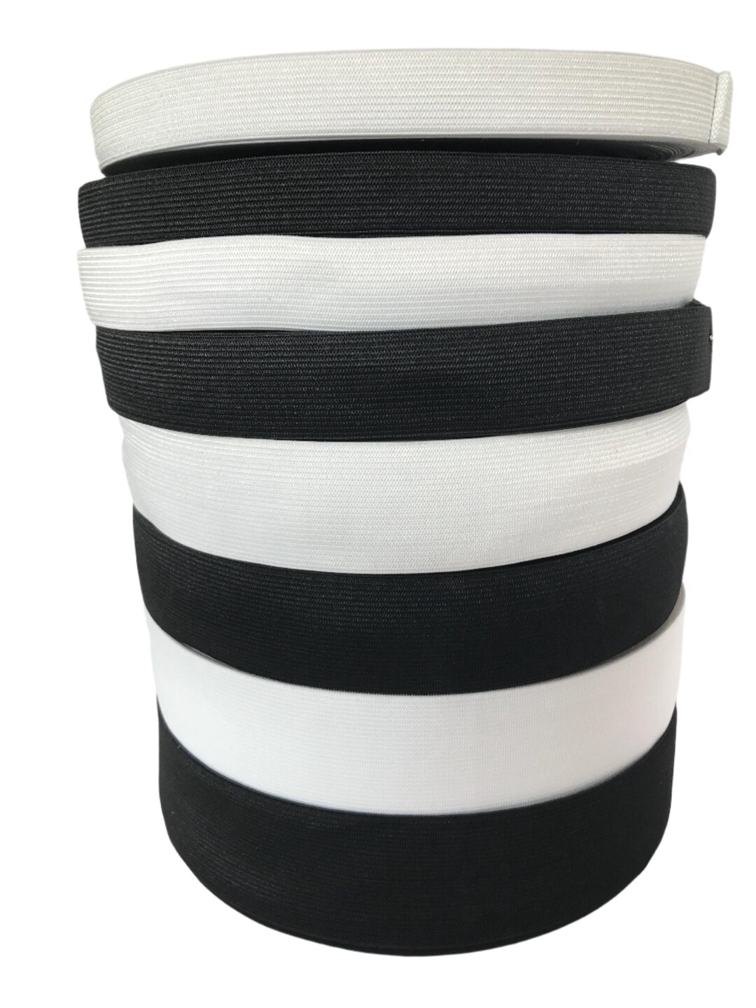 Woven Elastic | Black or White | Flat Stretch Elastic | 10–50mm / 3/8 ...