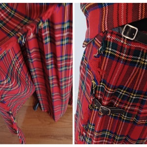 1970s Tartan Plaid Wool Maxi Skirt and Vest Set laird-portch of ...