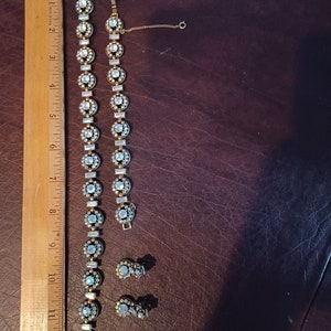 1950s Hollycraft AB and White Rhinestone Parure - "hollycraft COPR 1955 ...