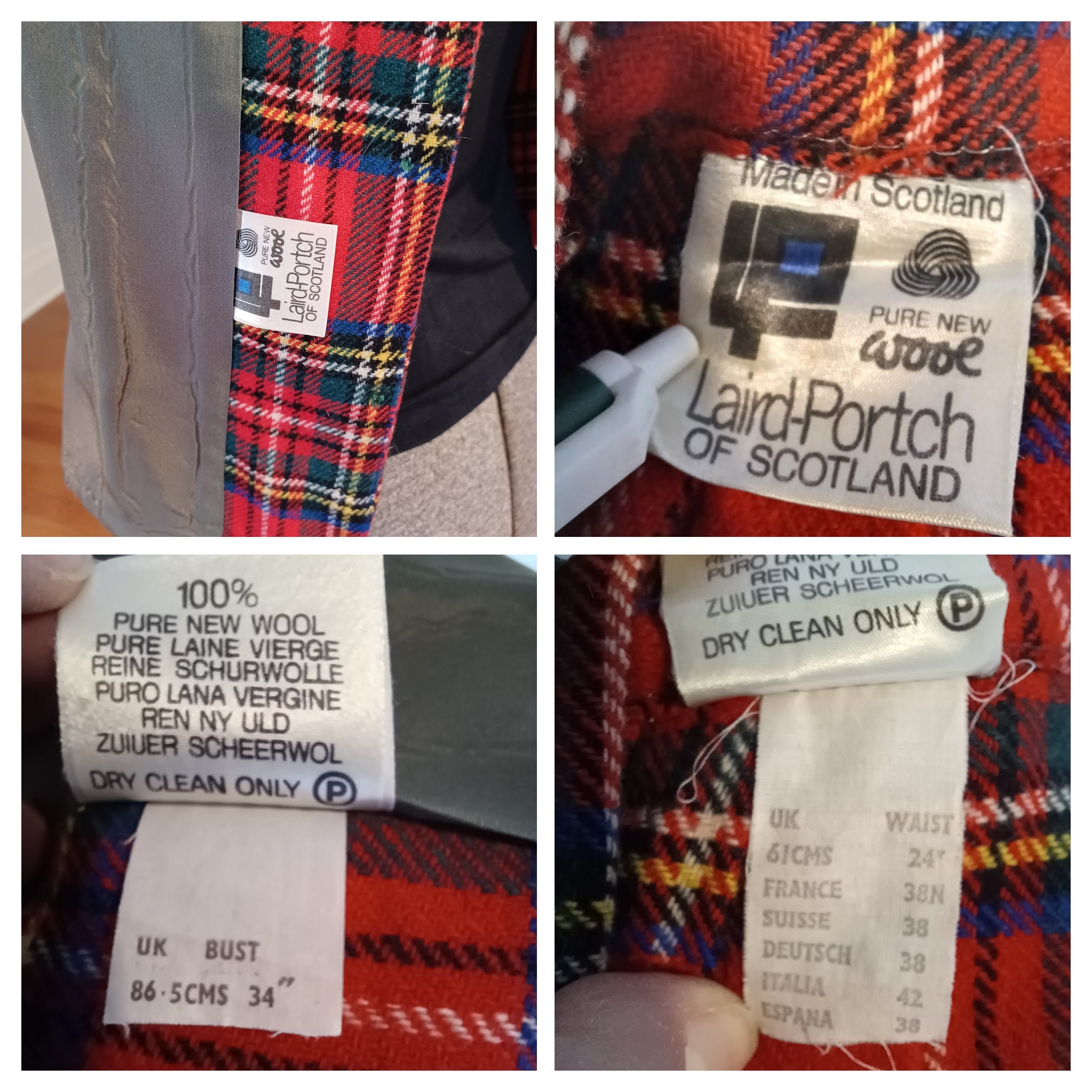 1970s Tartan Plaid Wool Maxi Skirt and Vest Set laird-portch of ...