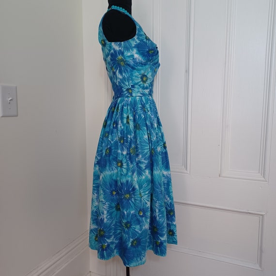 1950s Cotton Sun Dress with Draped Bust - "Pat Sandle… - Gem