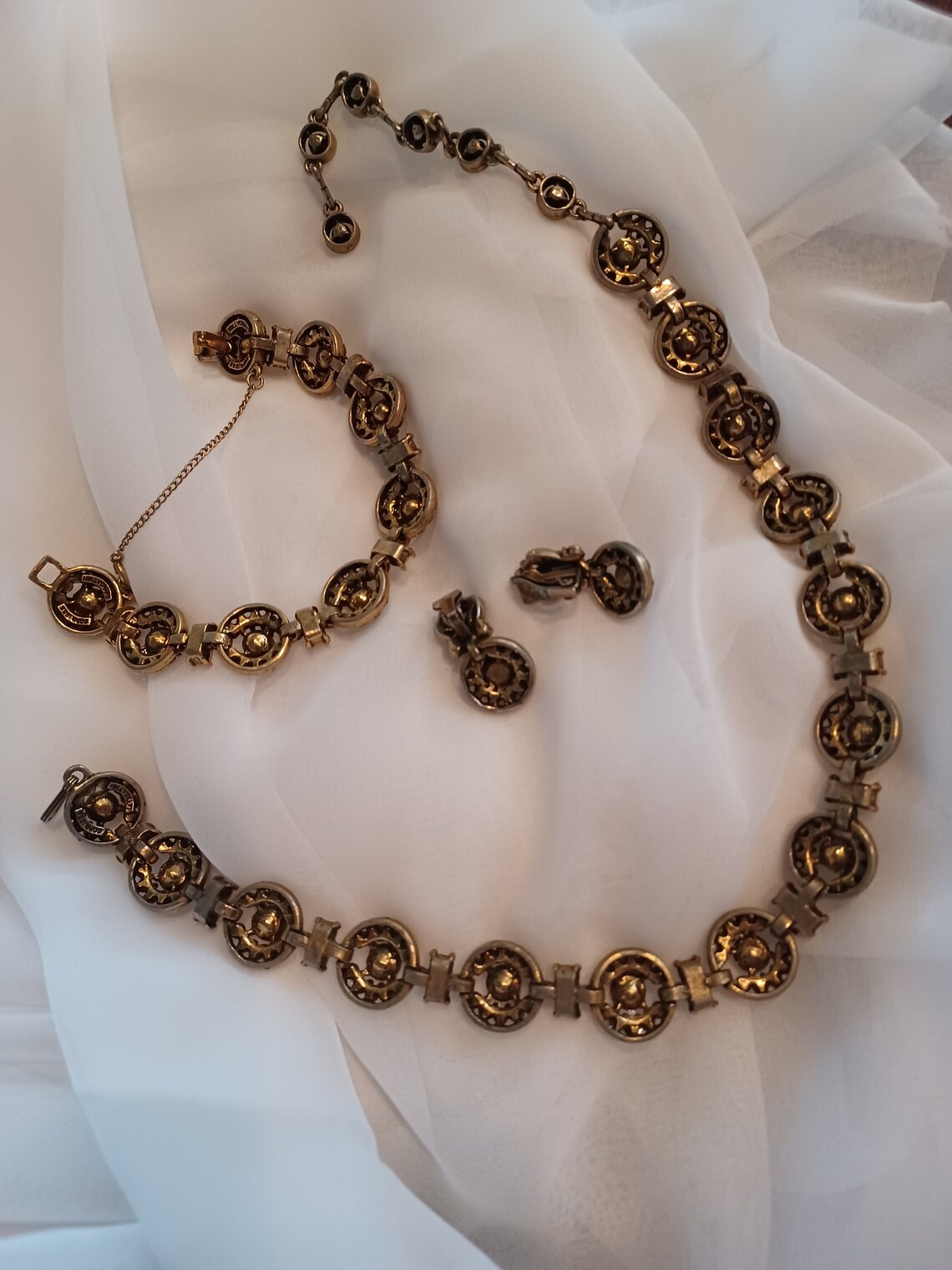 1950s Hollycraft AB and White Rhinestone Parure hollycraft COPR 1955 - Etsy
