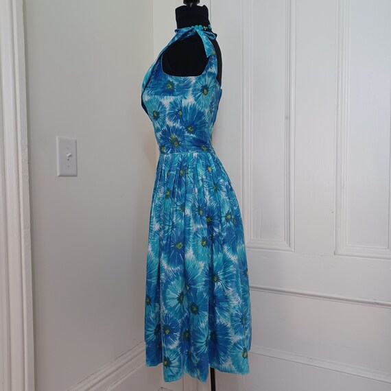 1950s Cotton Sun Dress with Draped Bust - "Pat Sandle… - Gem