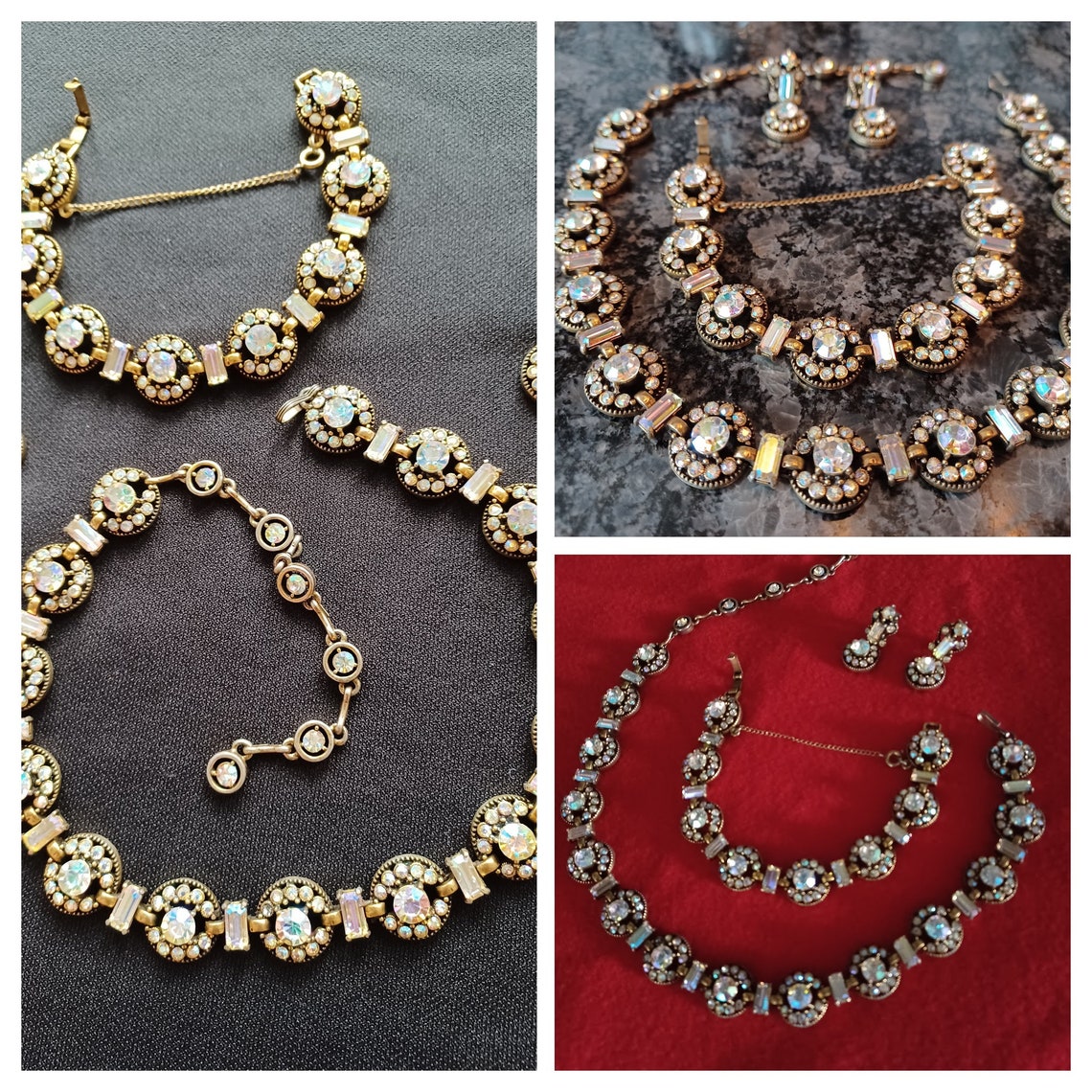 1950s Hollycraft AB and White Rhinestone Parure hollycraft COPR 1955 - Etsy