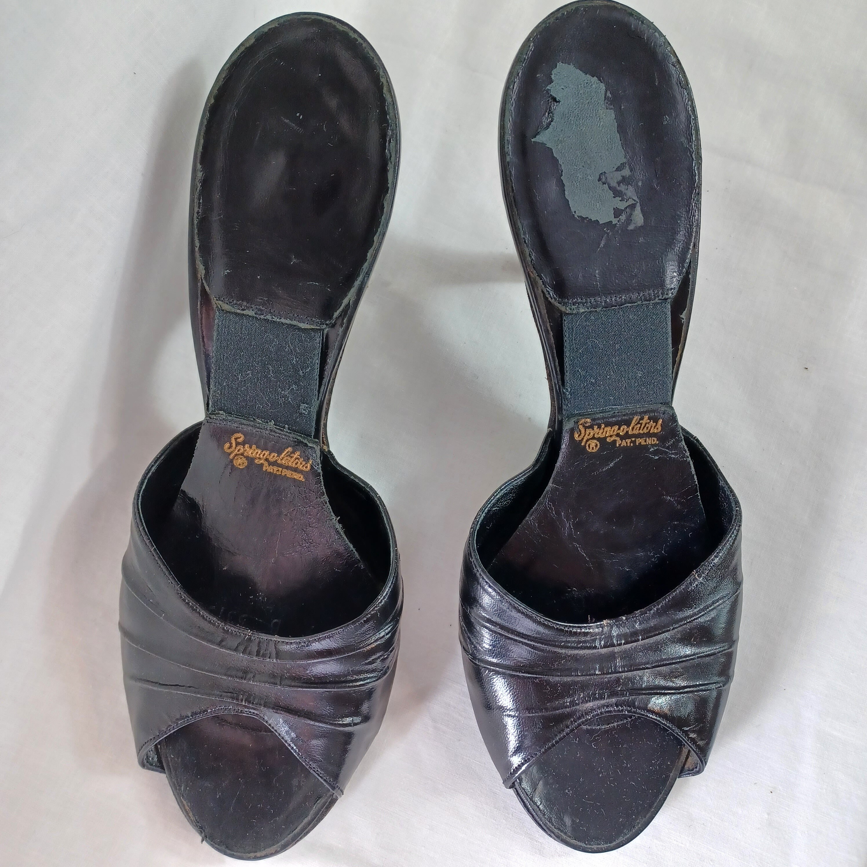 1950s Black Leather Springolator High Heel Pumps sz 8 - Etsy