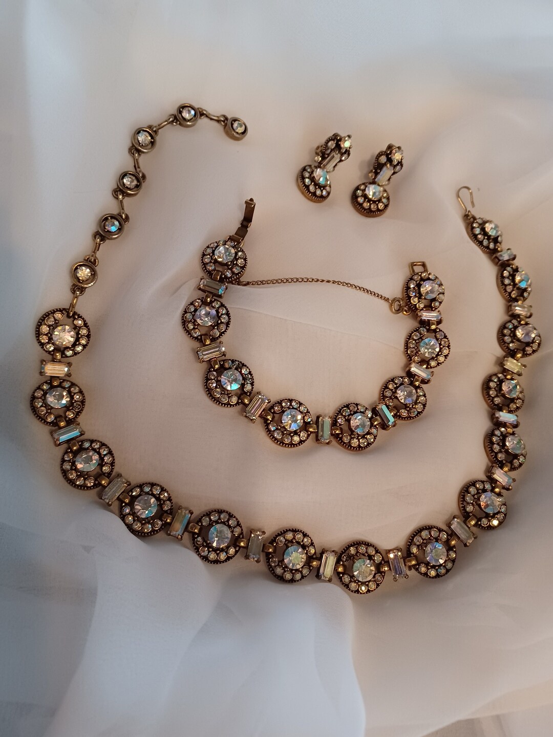 1950s Hollycraft AB and White Rhinestone Parure hollycraft COPR 1955 - Etsy