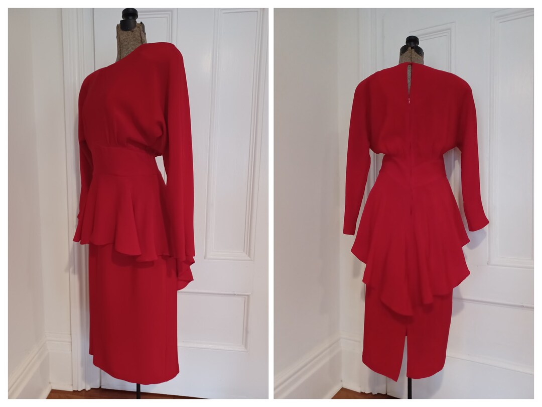 Early 1980s "does" 40s Neo Noir Style Dress - "collections by Michelle ...