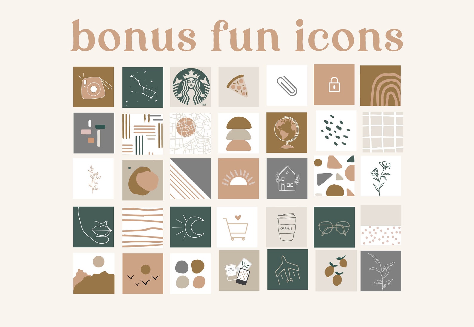 Autumn Boho Icon Theme Pack IOS 14-15 App Covers - Etsy
