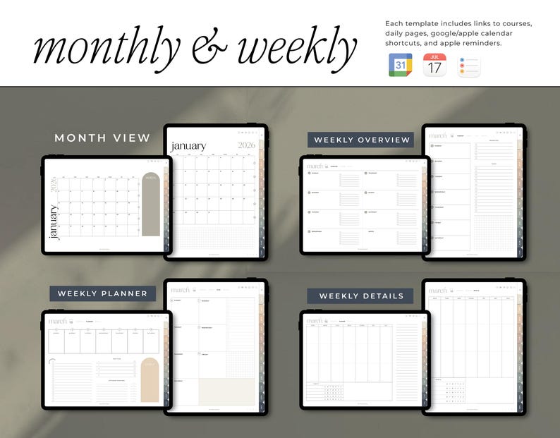 2025-2026 Academic Digital Planner – Goodnotes & Notability (sunrise ...
