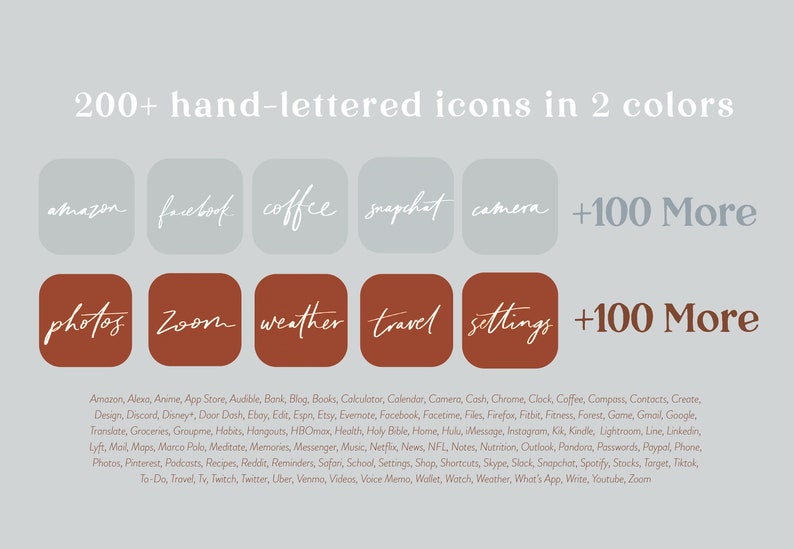 Christmas Boho Icon Theme Pack App Covers Ios 14-15 500 | Etsy