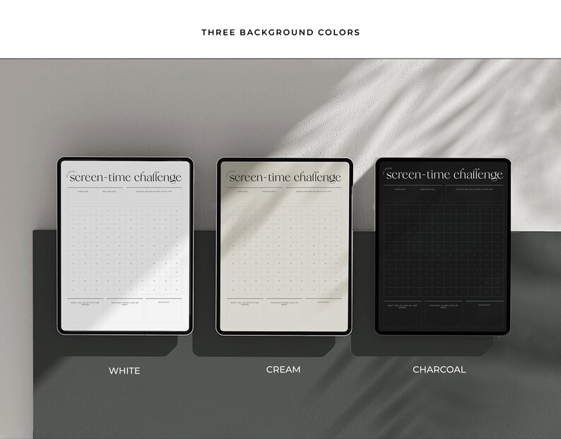 Screen Time Challenge | Minimalist Design | Horizontal & Vertical ...
