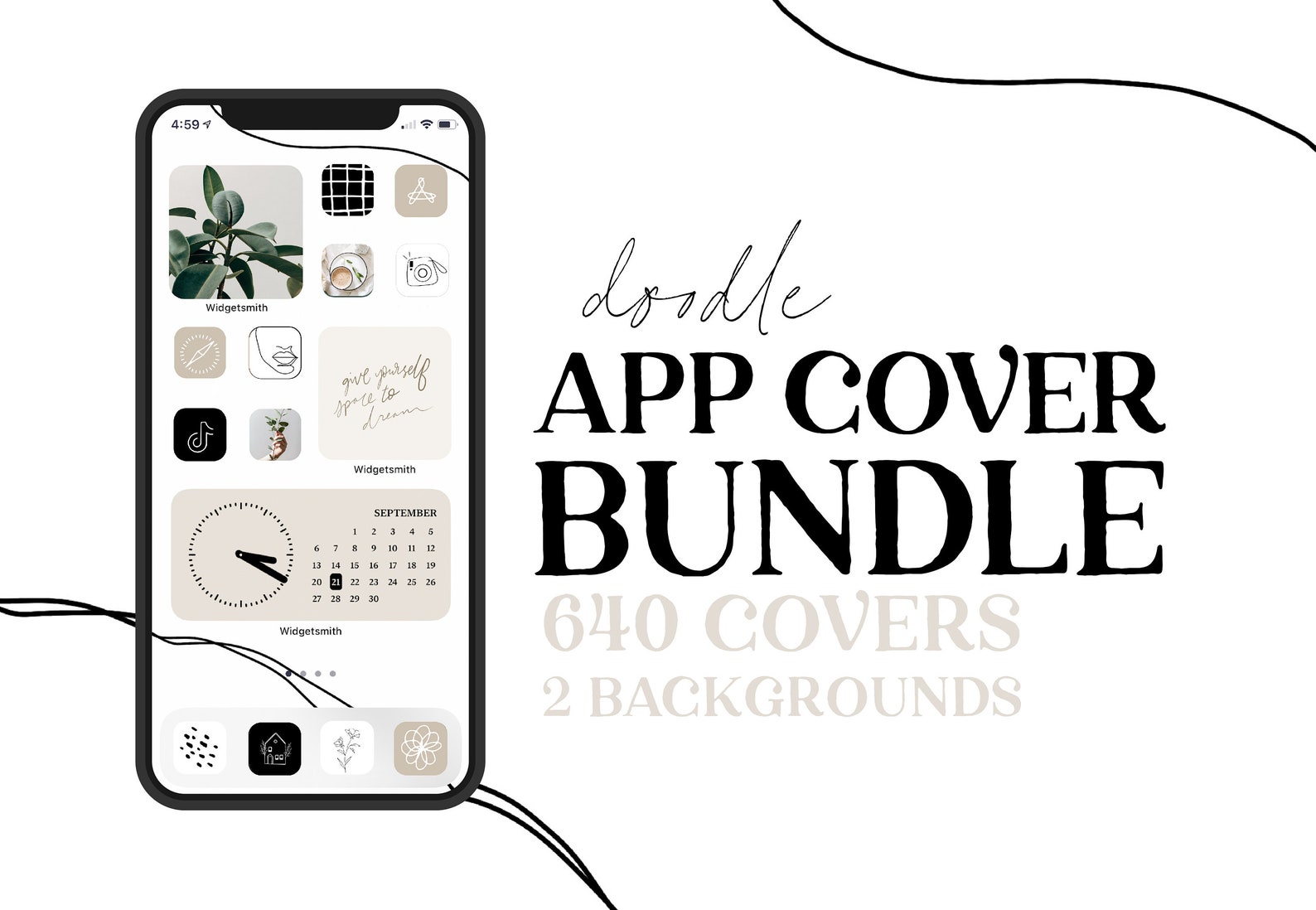 Minimalist Icon Theme Pack for Iphone IOS 14-15 App Covers | Etsy Canada