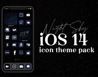 Stormy Night IOS 14 Iphone App Icon Theme 120 Icons | Etsy