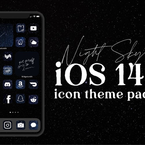 Stormy Night IOS 14 Iphone App Icon Theme 120 Icons | Etsy