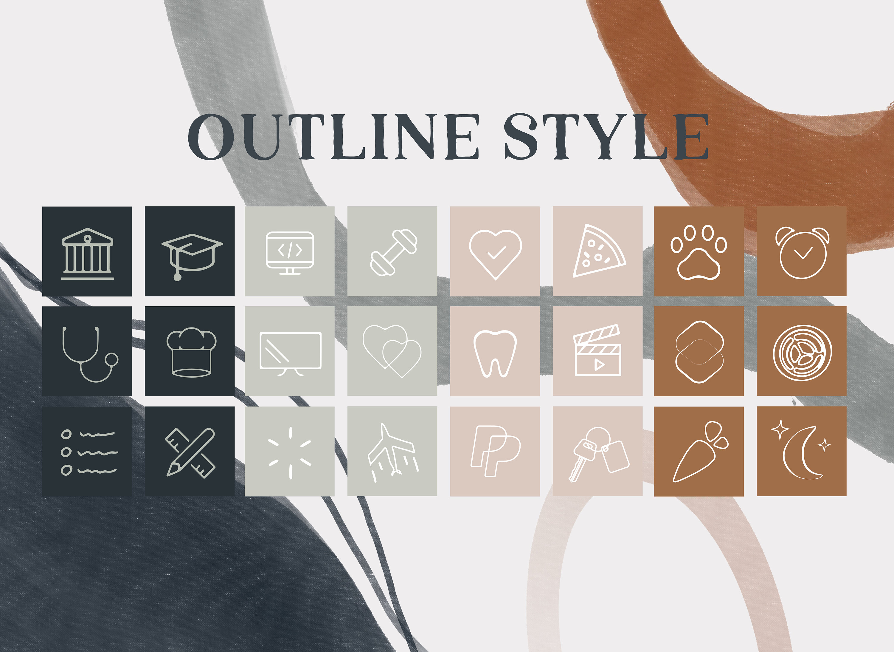 Adventure Hand-painted Boho App Kit IOS 14-15 2000 Boho | Etsy