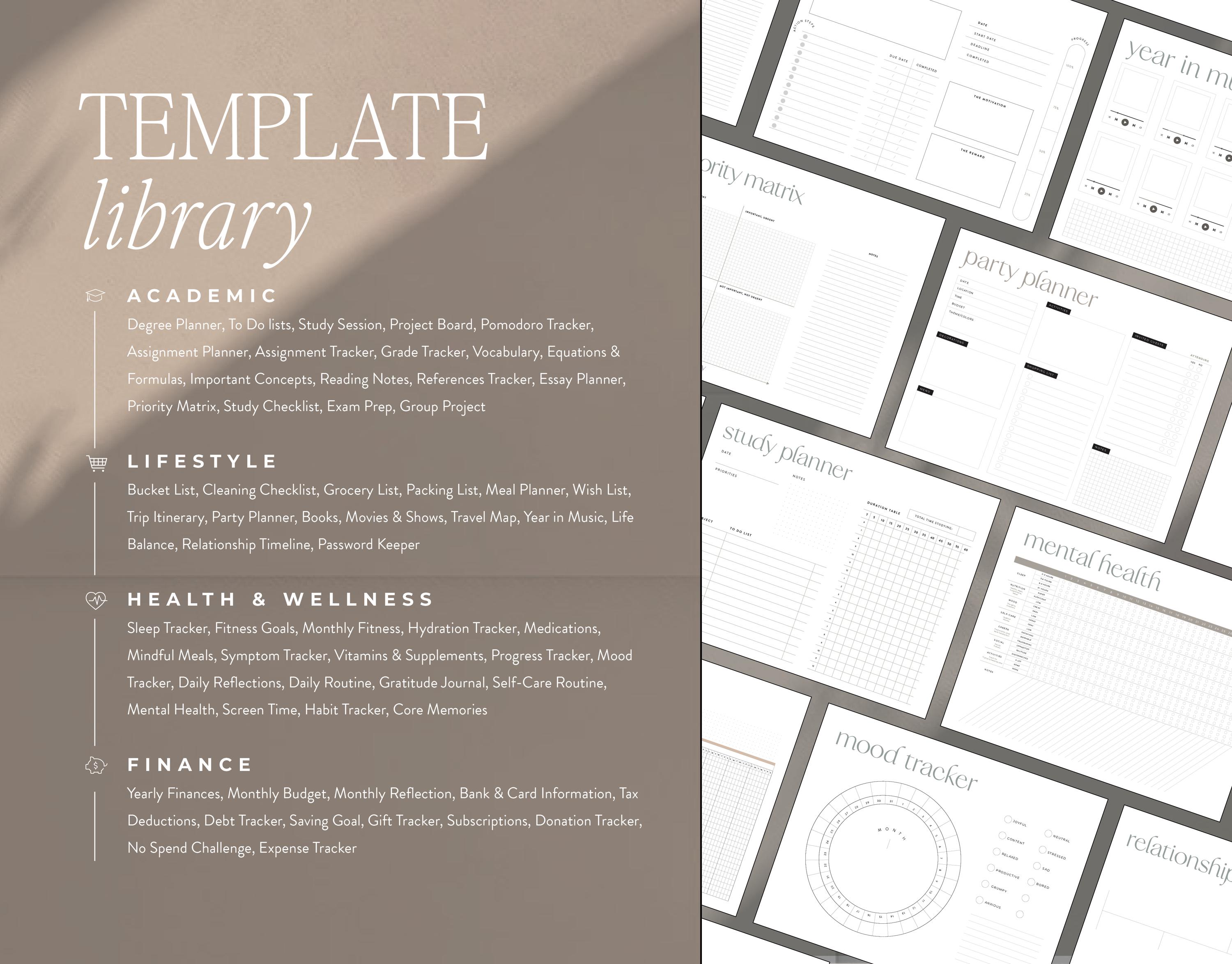 2025-2026 Academic Digital Planner – Minimalist, Goodnotes, Notability ...