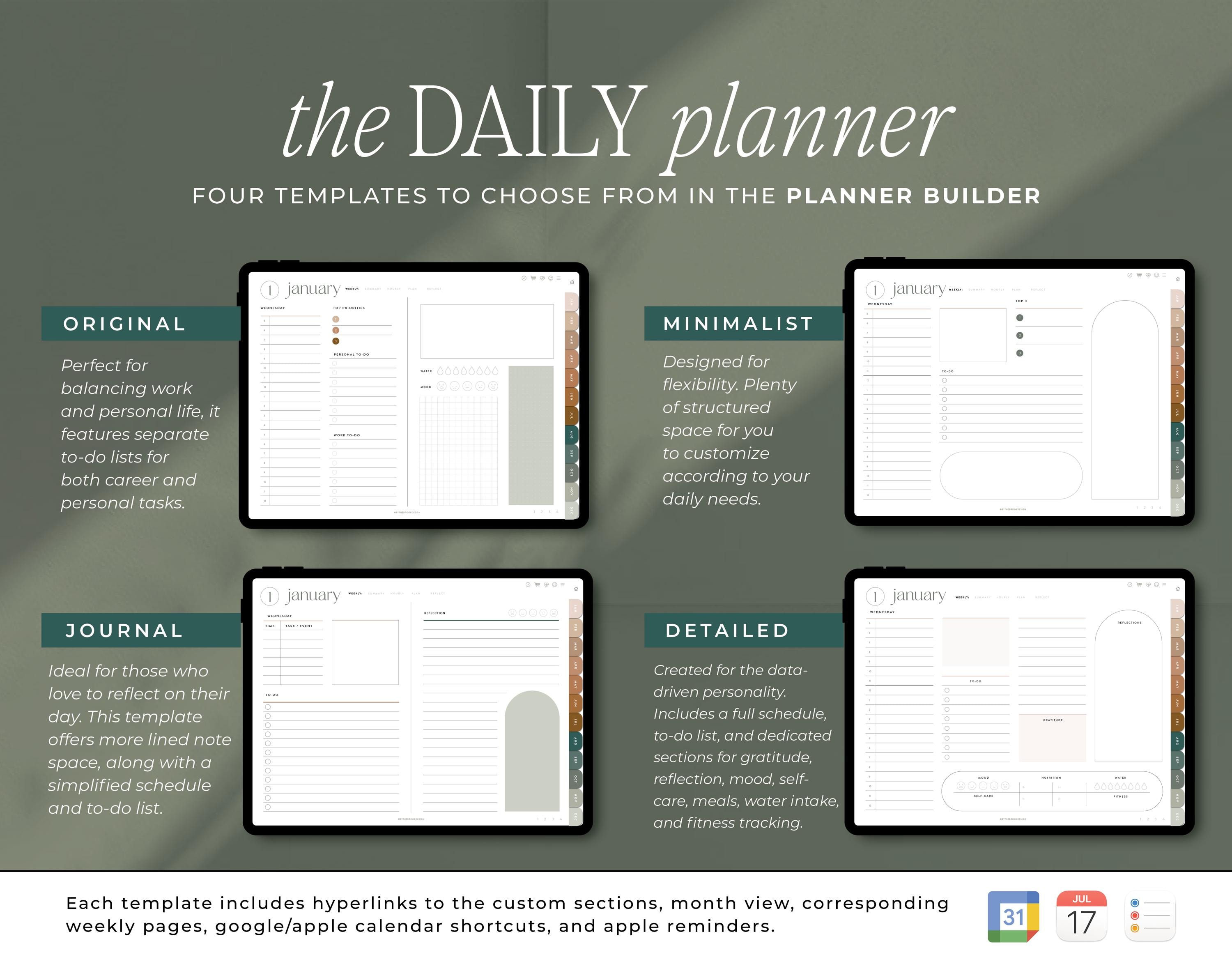 2026 Digital Planner, Boho Theme, All-in-one, Dated, Horizontal ...