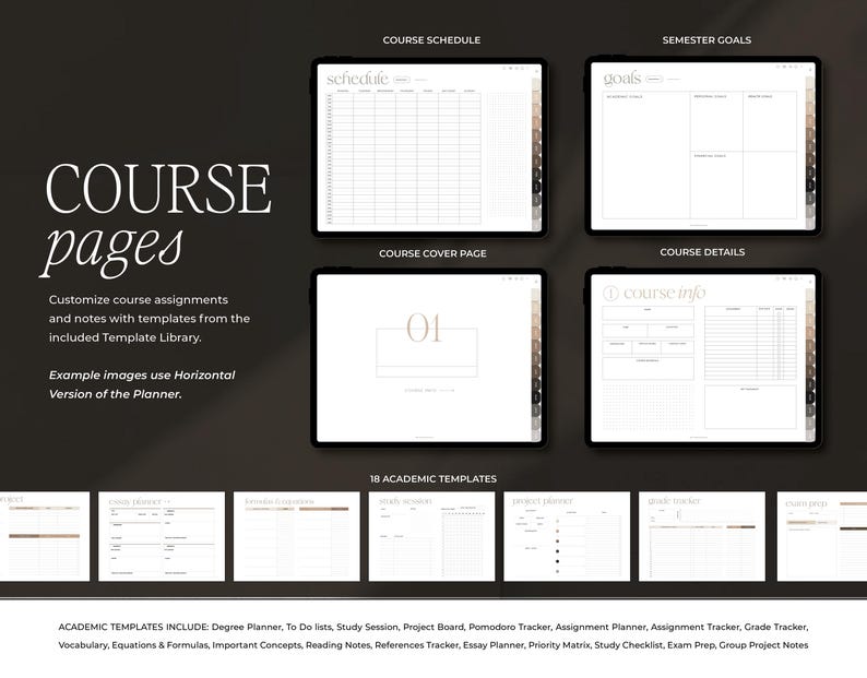 2025-2026 Academic Digital Planner – Minimalist, Goodnotes, Notability ...