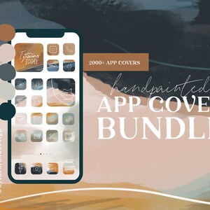 Adventure Hand-painted Boho App Kit IOS iPhone Shortcuts 2000 Boho ...