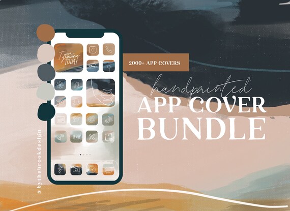 Adventure Hand-painted Boho App Kit IOS 14-15 2000 Boho | Etsy